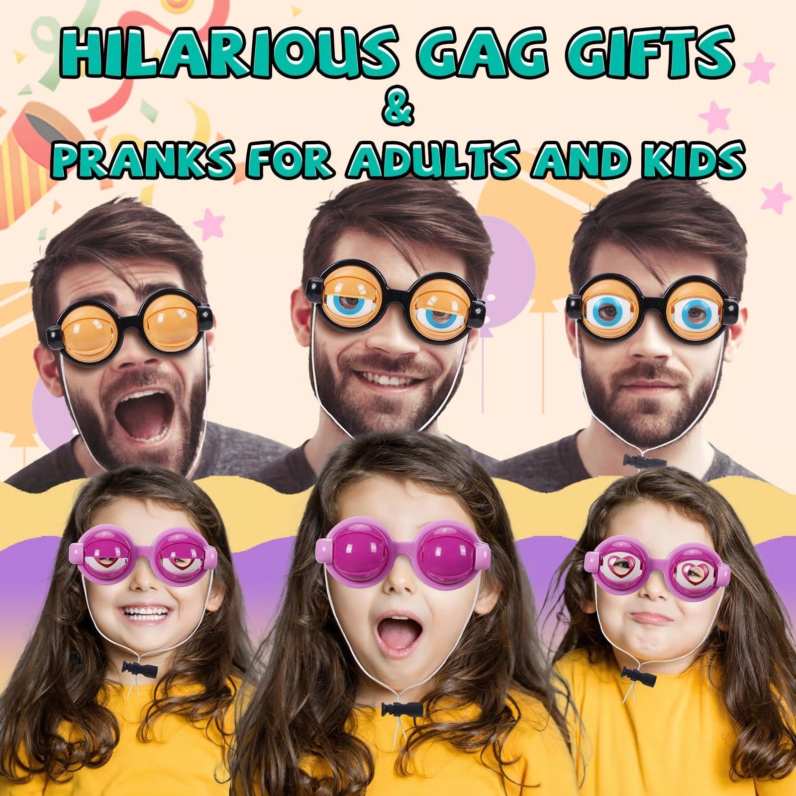 🤪"Crazy Winking" Prank Glasses - 😎No Batteries, Endless Fun 🤣🎁Perfect ...